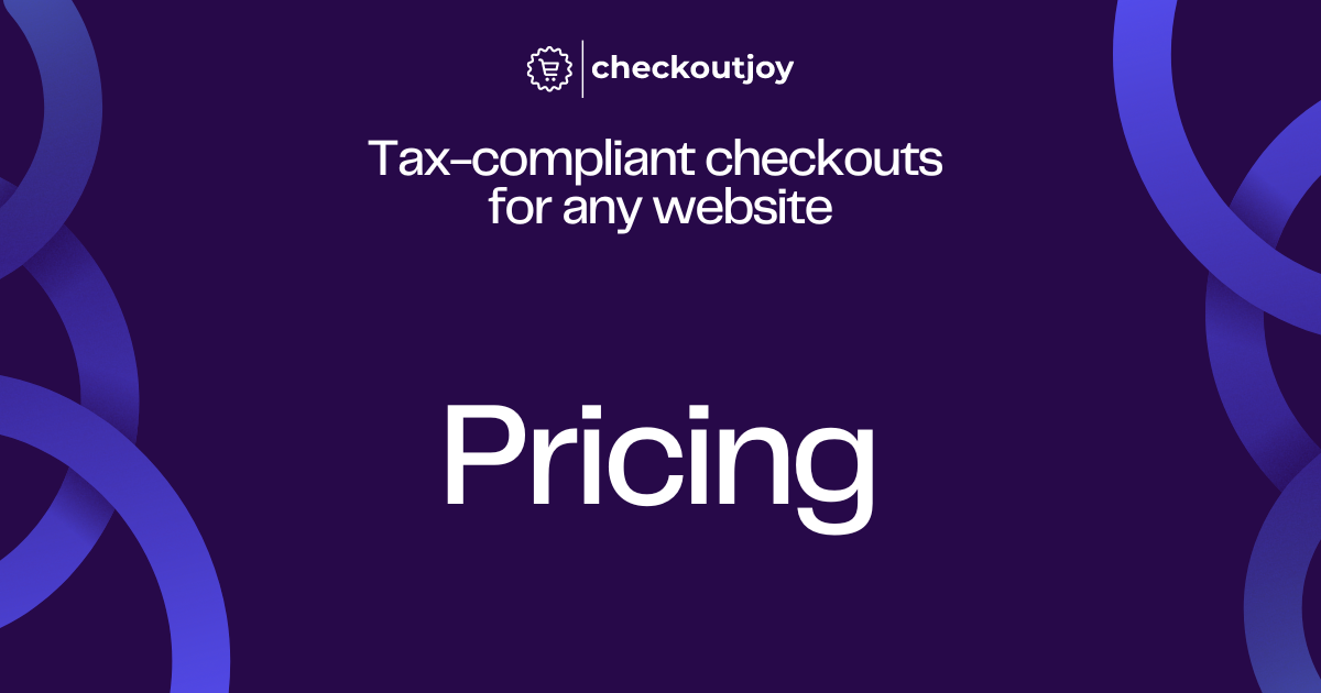 Pricing - CheckoutJoy